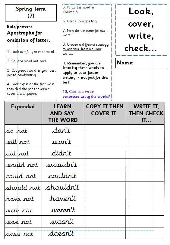 Y4 weekly homework WC 9th March 2020