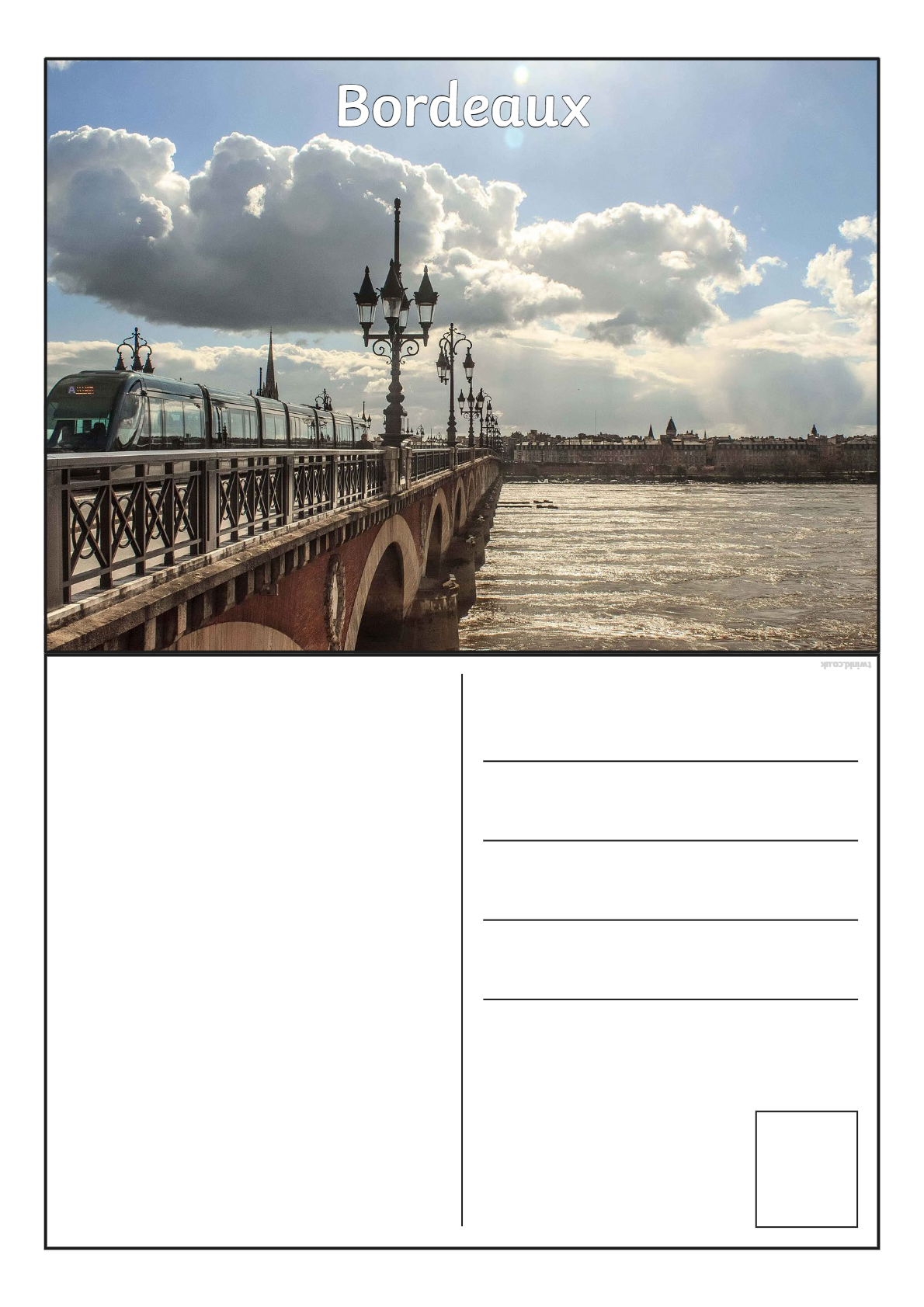 postcards writing activity