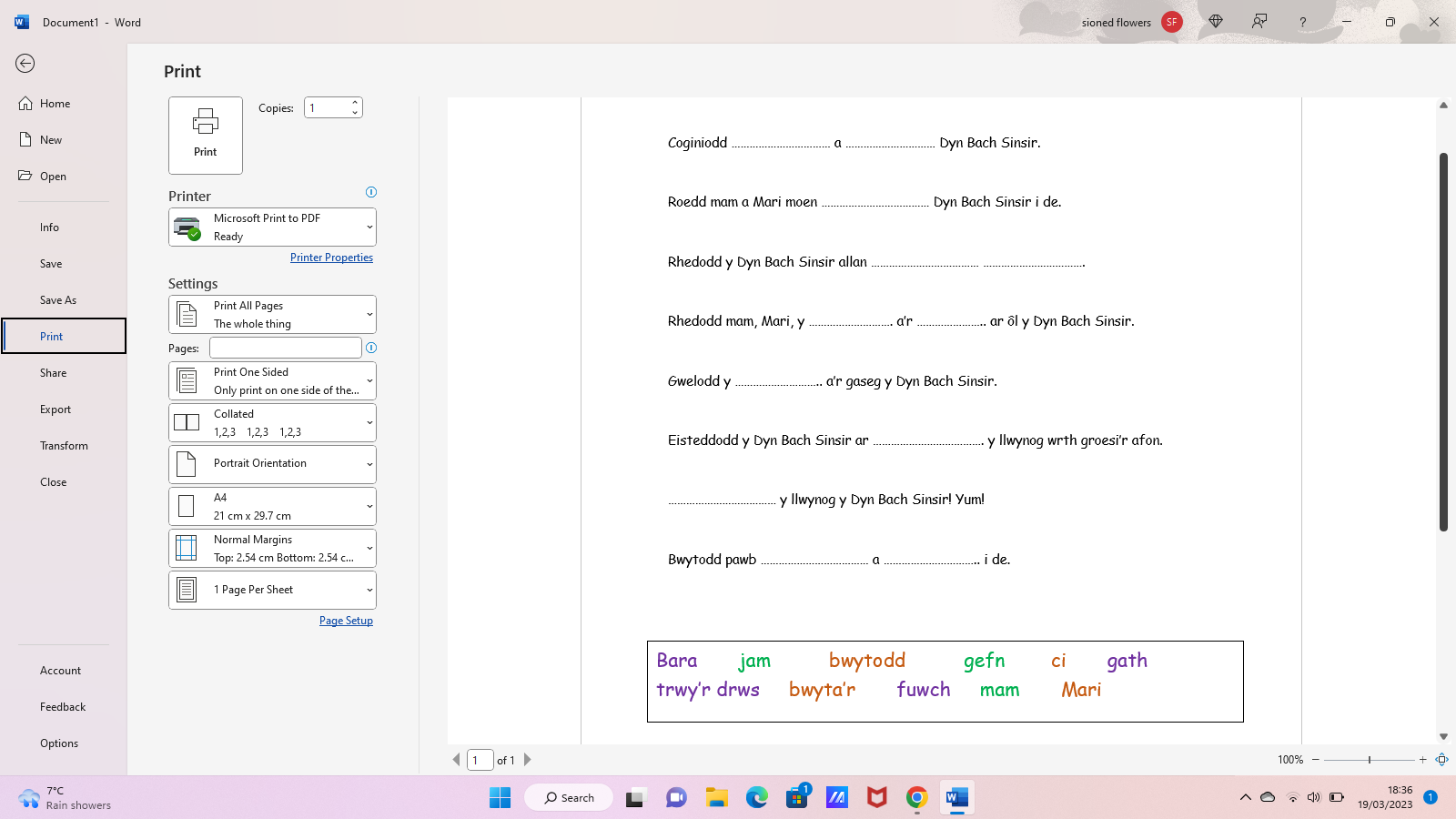 Gwaith Cartref Blwyddyn 2 20 o Fawrth 2023(1)(1)
