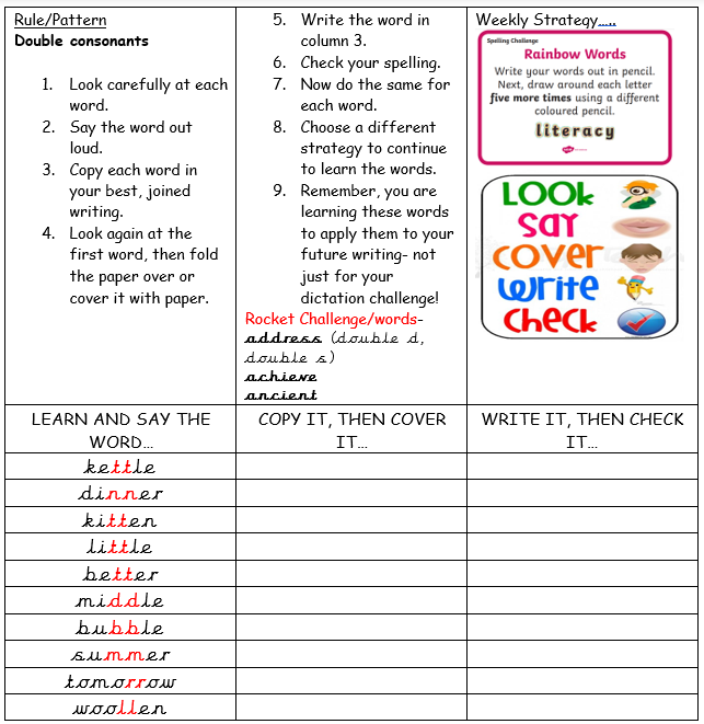 Year 4 Homework