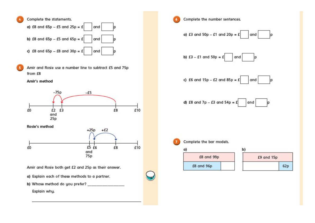 Subtract Money Task