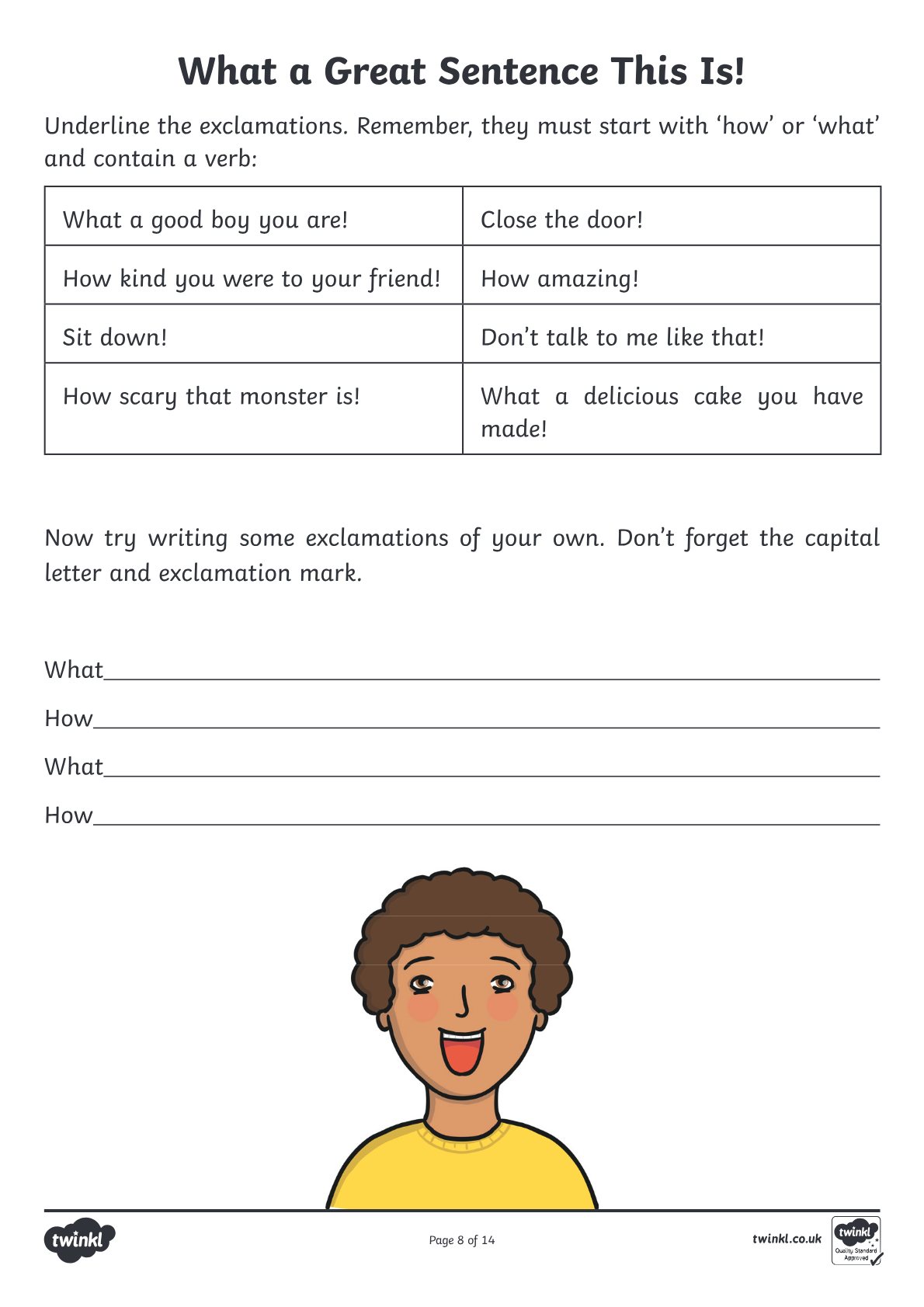 sentence structure homework activity-1