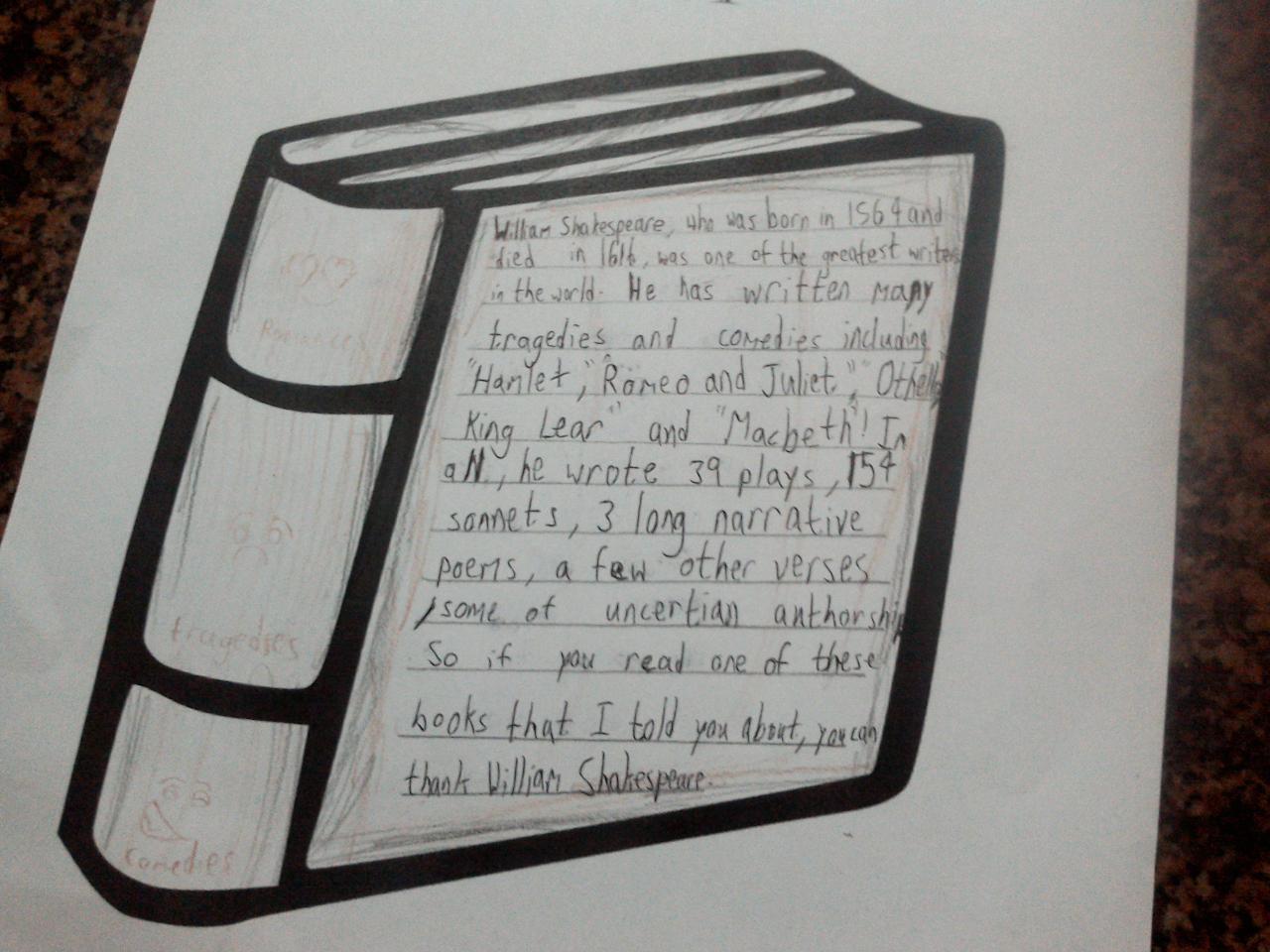 World book day short writing