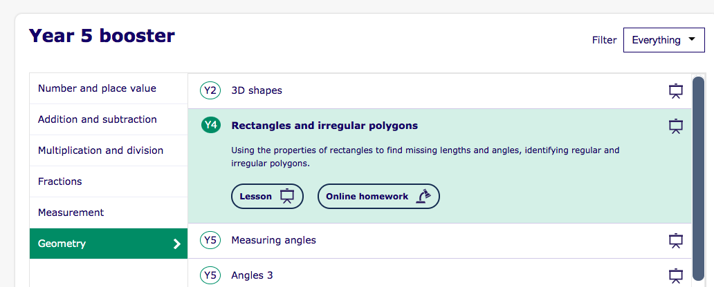 Y5 Homework WC 6th June 2021