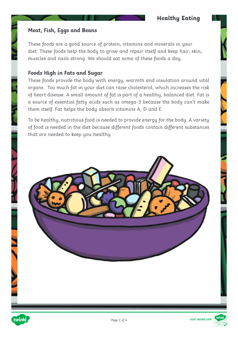 Healthy Eating Comprehension