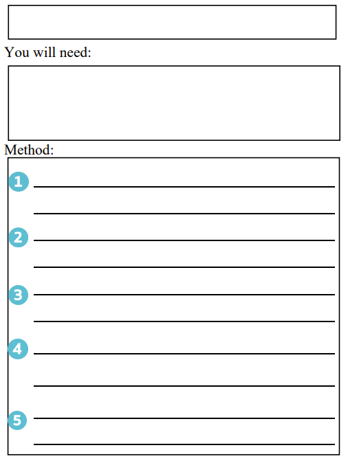 writing instructions writing frame