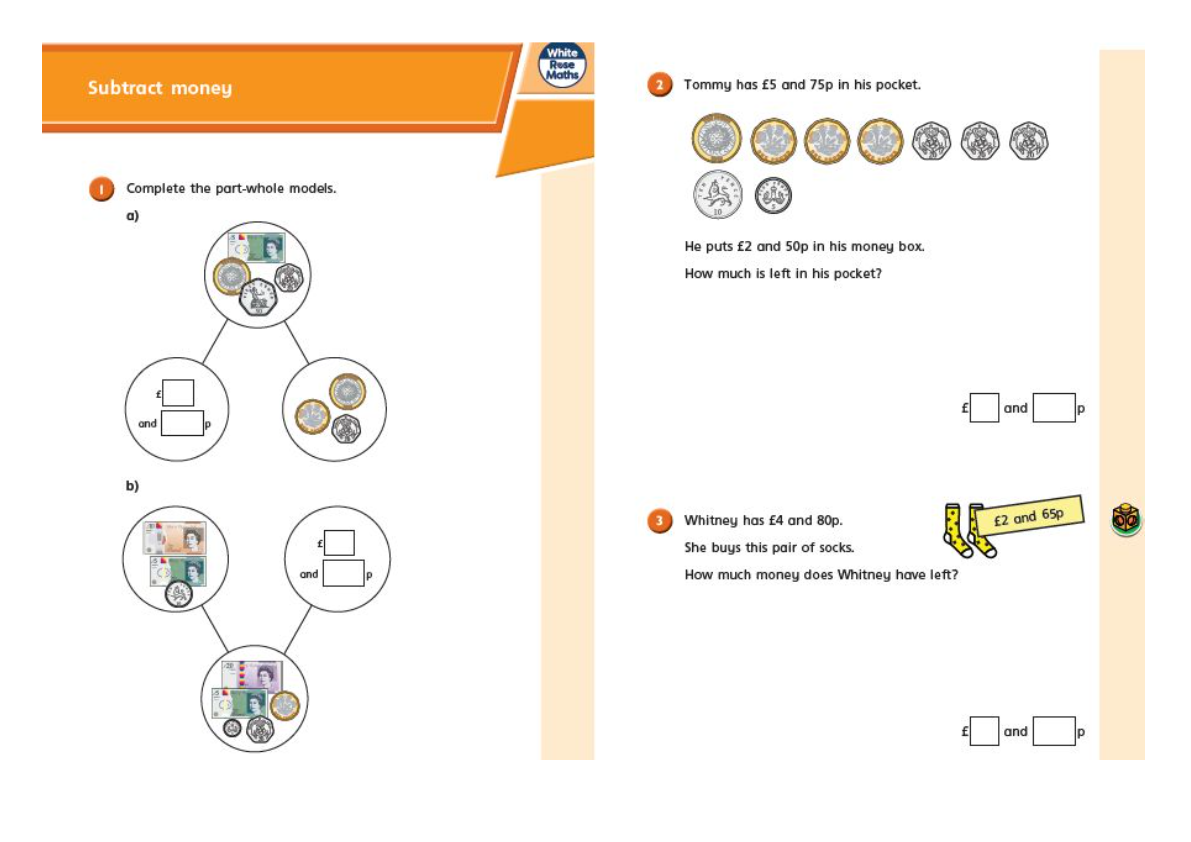 Subtract Money Task
