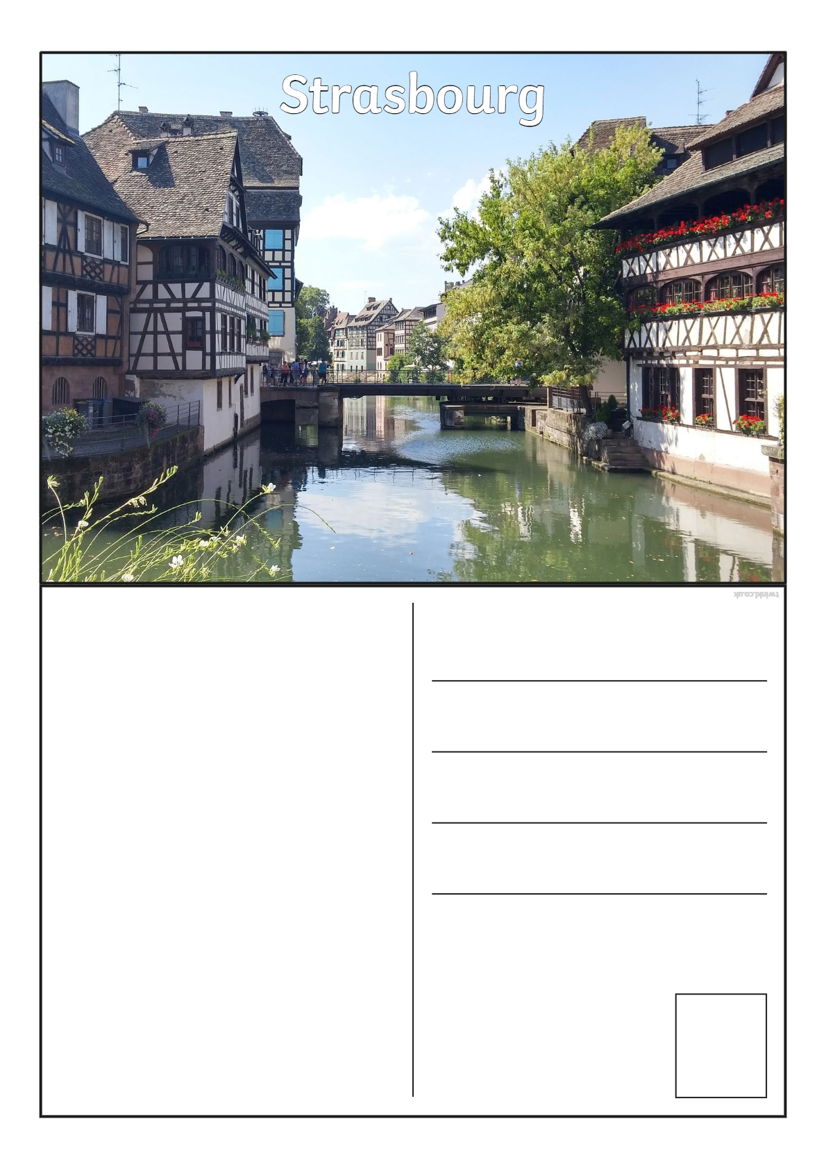 postcards writing activity